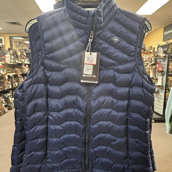 Ariat | Jackets & Coats | Ariat Womens Ideal Down Vest Navy Eclipse ...